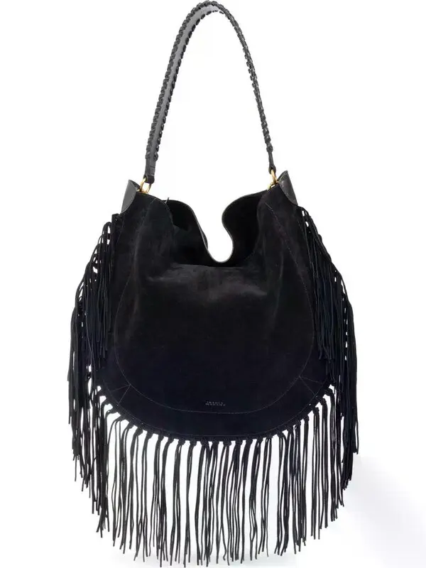 Isabel Marant Étoile Fringed Shoulder Bag - Black