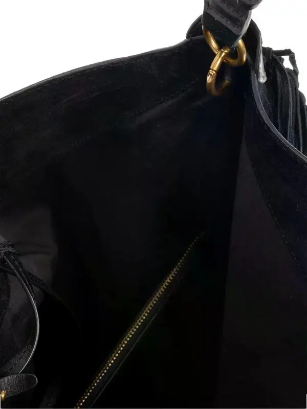 Isabel Marant Étoile Fringed Shoulder Bag - Black