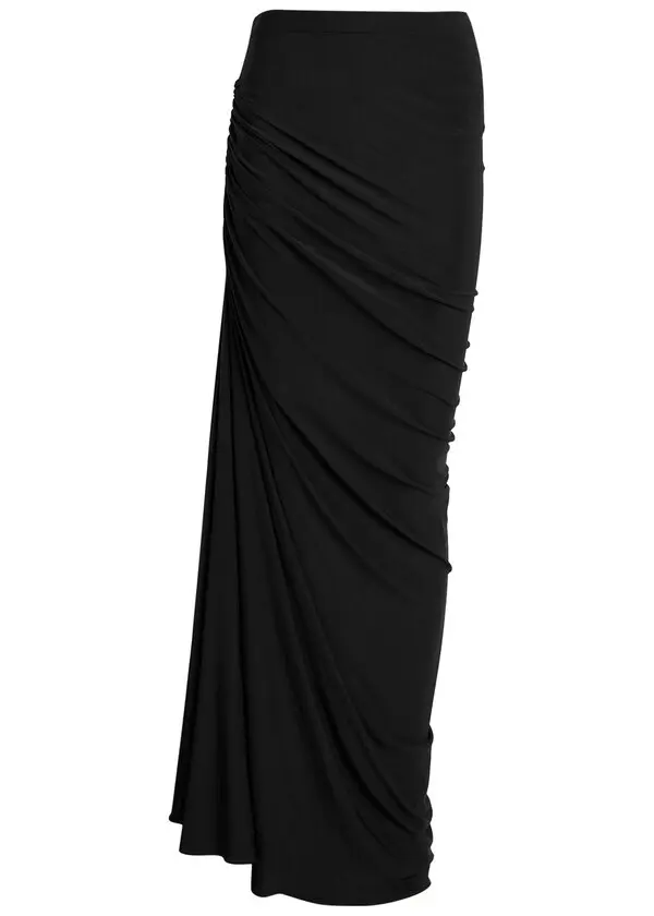 Alaïa Stretch-mesh Maxi Skirt - Black