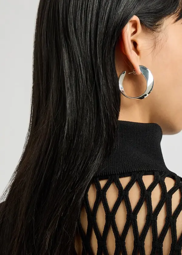 Agmes Daphne Sterling Hoop Earrings
