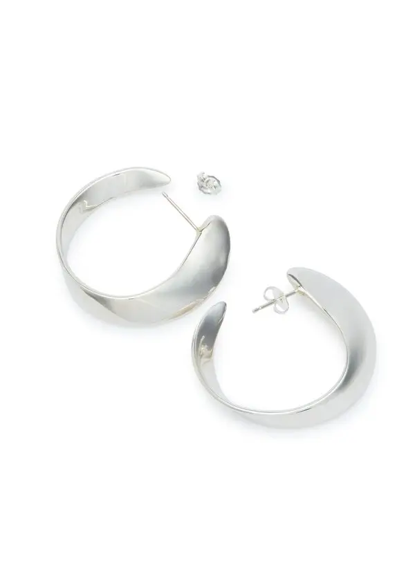 Agmes Daphne Sterling Hoop Earrings
