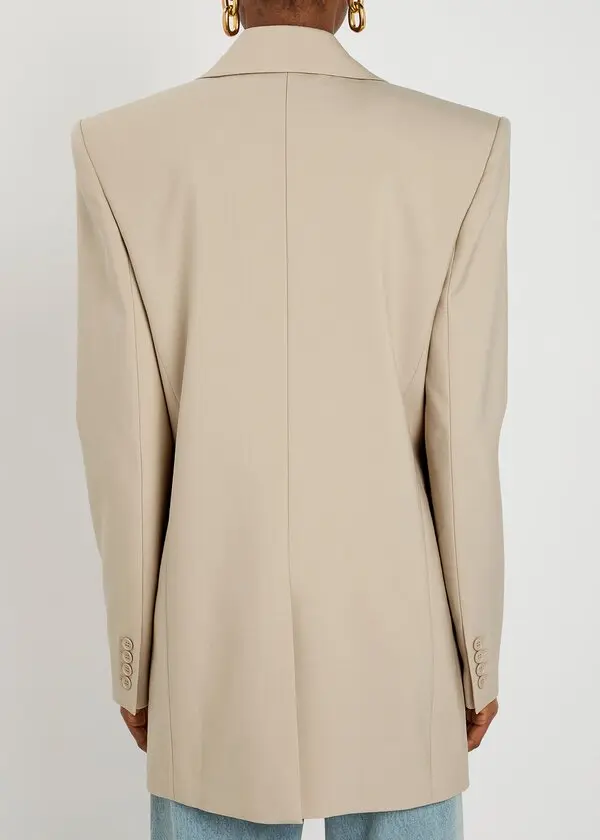 Saint Laurent Wool Blazer - Beige
