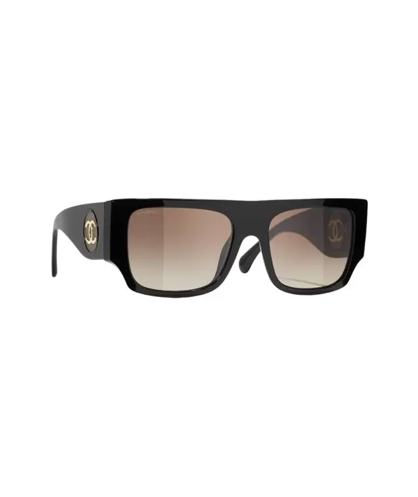 Chanel Square Sunglasses - Black