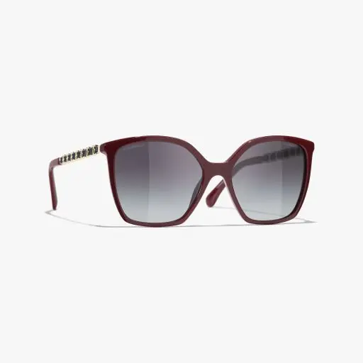 Chanel Square Sunglasses - Burgundy