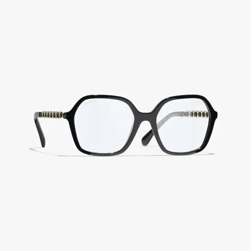 Chanel Square Frame Light Glasses - Black