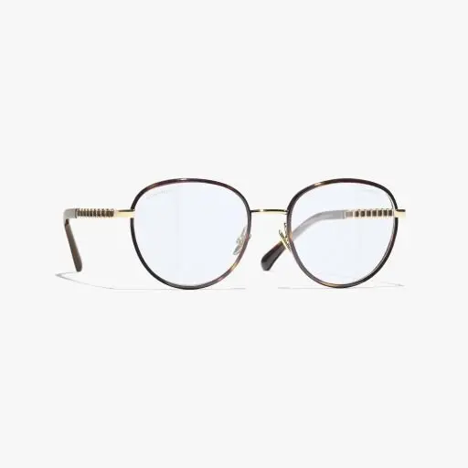 Chanel Pantos Eyeglasses - Light Gold