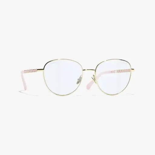 Chanel Pantos Eyeglasses - Light Gold