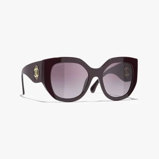 Chanel Butterfly Sunglasses - Burgundy