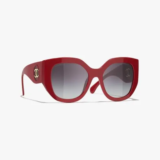 Chanel Butterfly Sunglasses - Red