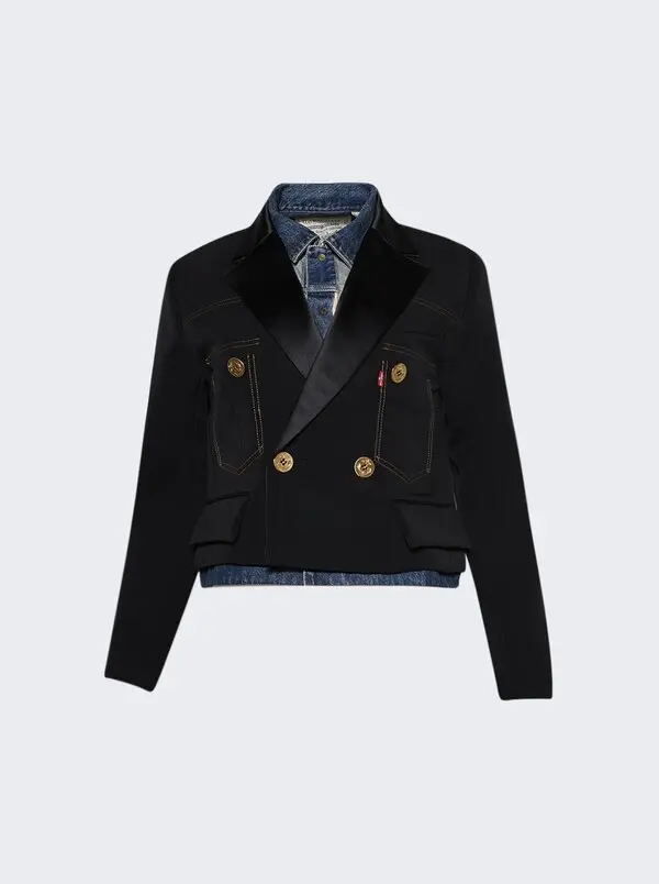 Sacai X Levi'S Denim Matelassé Twill Jacket - Black | Editorialist