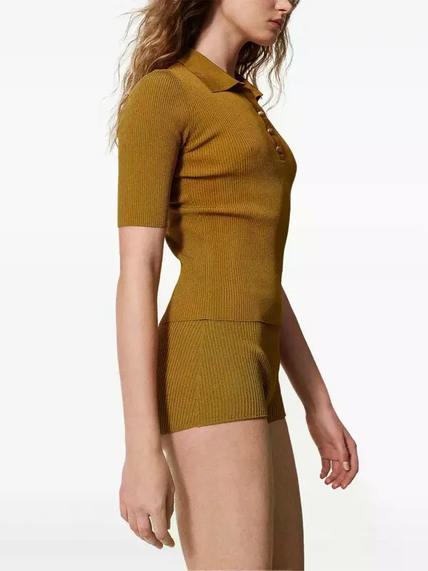 TWINSET Knitted Mini Shorts - Green