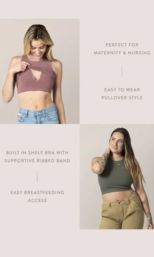 KINDRED BRAVELY Sublime Maternity & Nursing Longline Bra Top - Twilight