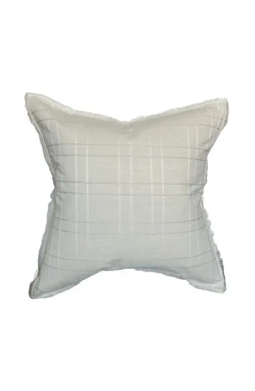 LINEN & JAMES Teddy | Woven Plaid Linen Pillow Cover - Cream