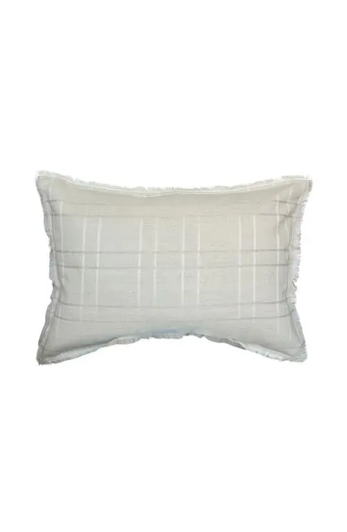 LINEN & JAMES Teddy | Woven Plaid Linen Pillow Cover