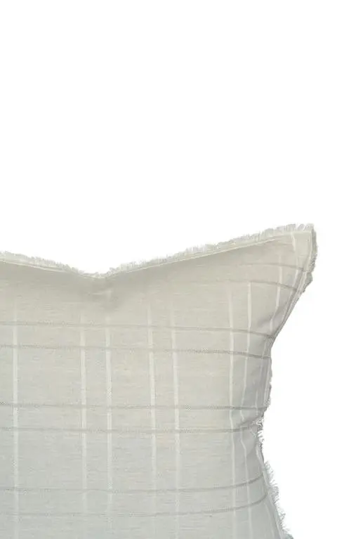 LINEN & JAMES Teddy | Woven Plaid Linen Pillow Cover