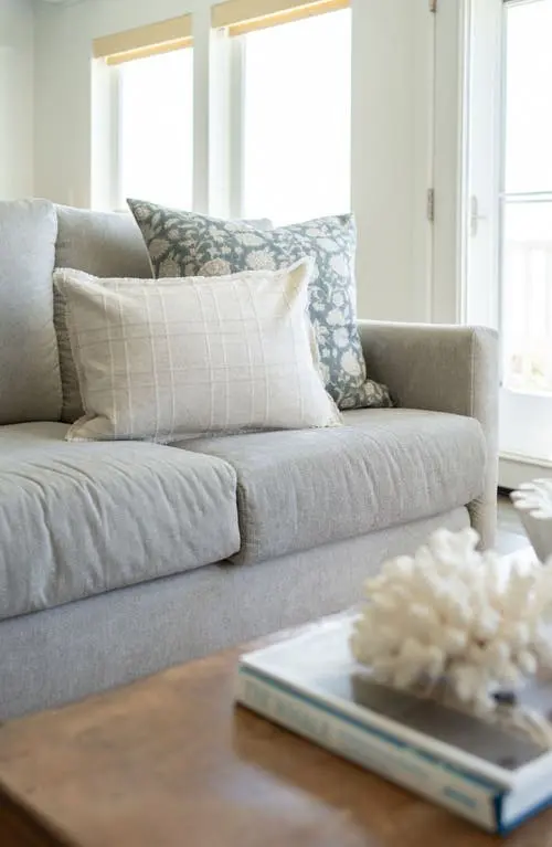 LINEN & JAMES Teddy | Woven Plaid Linen Pillow Cover