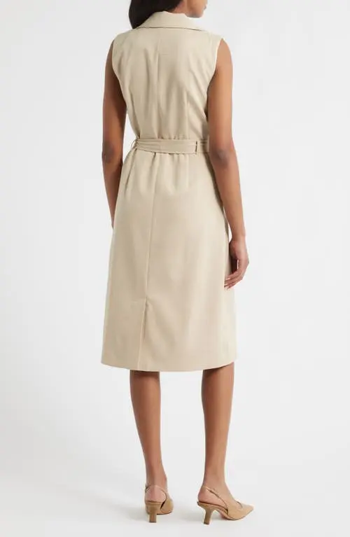 knee length dresses for ladies 2 Pieces Sleeveless Midi Sheath Dress & Long Sleeve Blazer Set main image 1