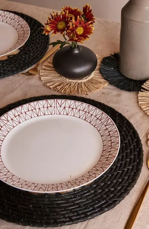 KUBO Capiz Shell Placemats With Set Of 2
