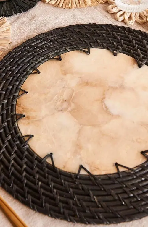 KUBO Capiz Shell Placemats With Set Of 2