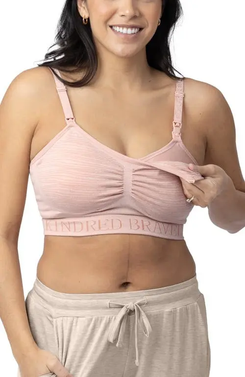 KINDRED BRAVELY Sublime Hands-free Pumping & Nursing Brafits 30b-36d - Pink Heather