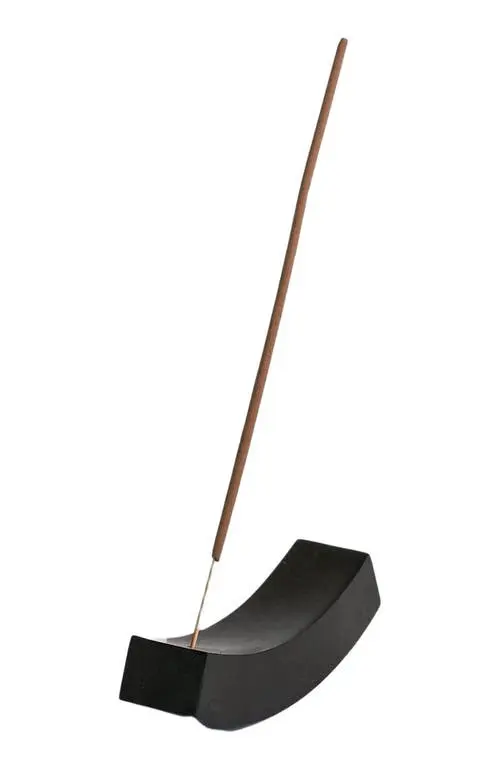 DAR PROYECTOS Smile Gemstone Incense Holder - Black Onyx