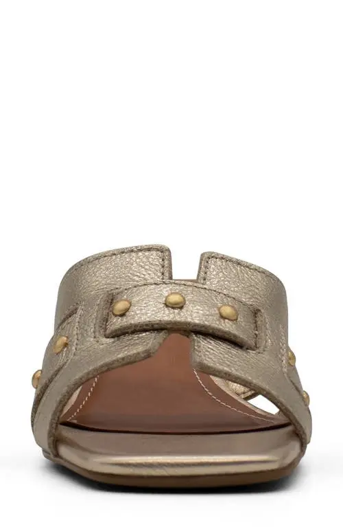 BOTTERO Studded Leather Slide Sandal - Dourado