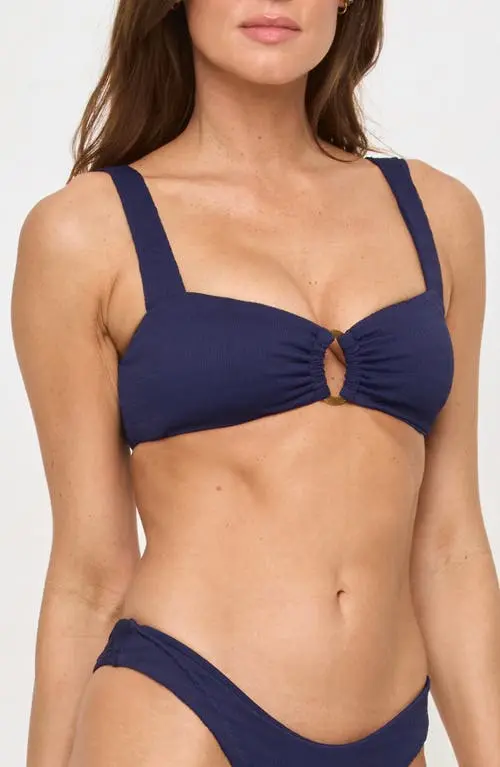 L*Space Willow Pucker Textured Bikini Top - Midnight Blue
