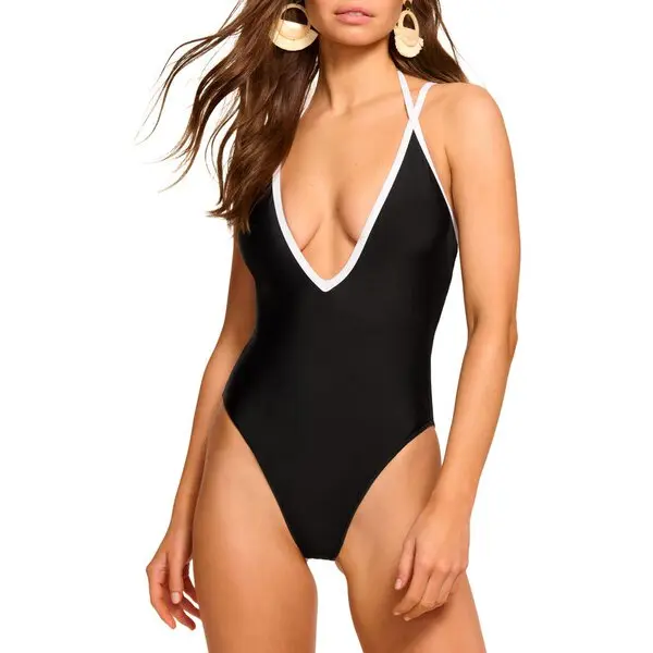 Ramy Brook Bia Contrast Trim One-piece Swimsuit - Black/ White