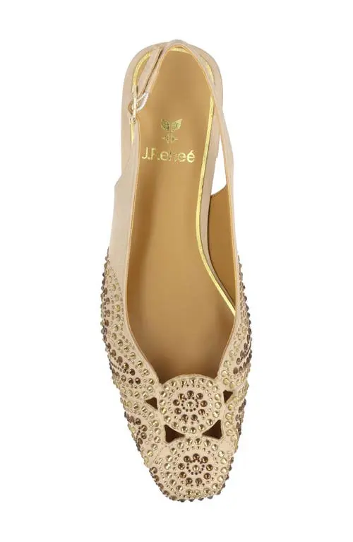 J. Reneé Nicolette Slingback Flat - Beige