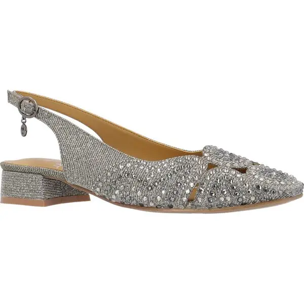 J. Reneé Nicolette Slingback Flat - Pewter