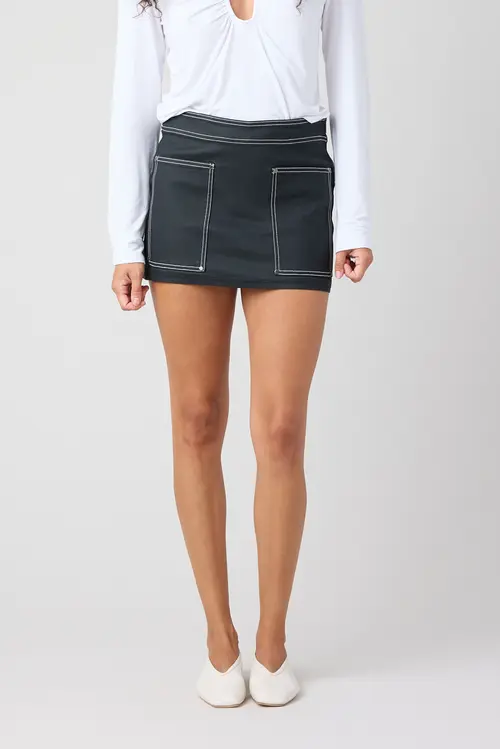 TT STUDIOS Danielle Low-rise Mini Skirt - Black