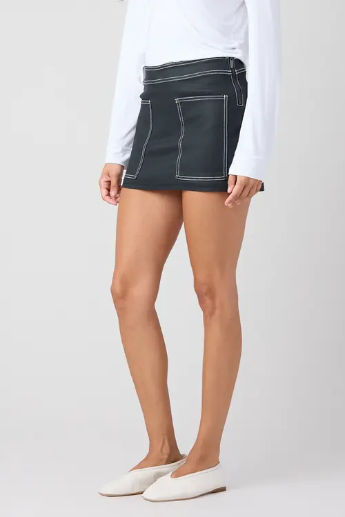 TT STUDIOS Danielle Low-rise Mini Skirt - Black