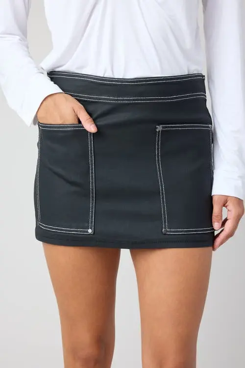 TT STUDIOS Danielle Low-rise Mini Skirt - Black