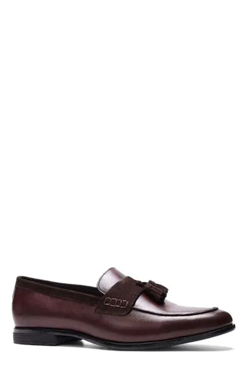 CARLOS BY CARLOS SANTANA Laurent Tassel Loafer - Brown Leather