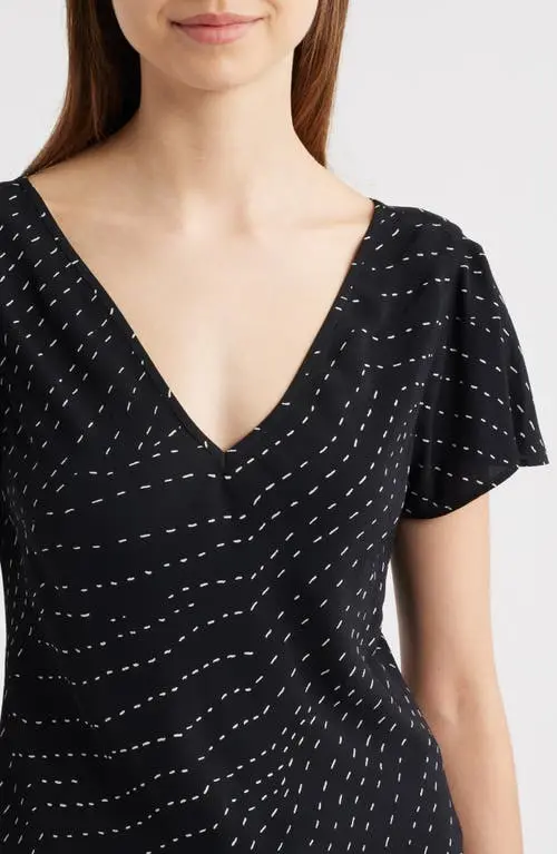 Rag & Bone Printed Flutter-sleeve Top