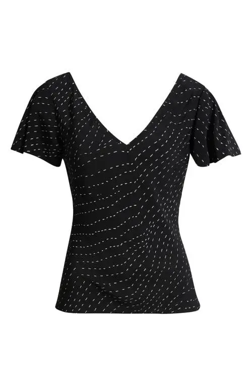 Rag & Bone Printed Flutter-sleeve Top