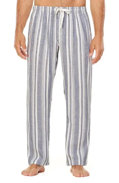 Majestic International Summer Woven Lounge Pants - Chambray Stripe