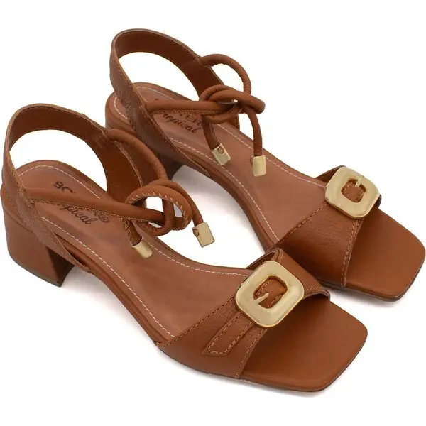 BUTTERO® Ankle Tie Sandal - Caramelo
