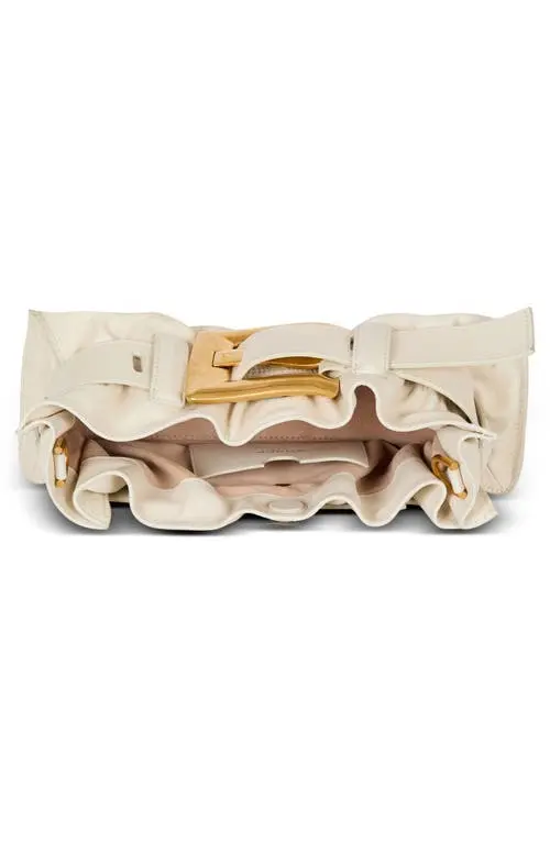 Balmain Mini Anthem Leather Shoulder Bag - Cream
