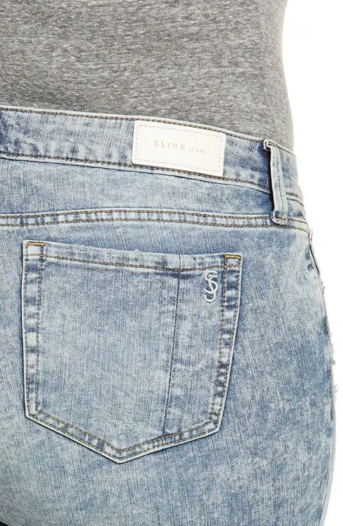 SLINK JEANS Cutoff Bermuda Shorts