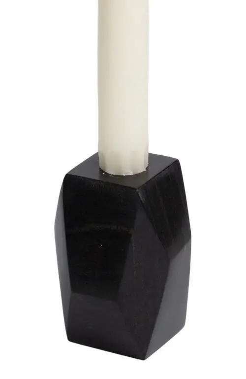 DAR PROYECTOS Gemstone Faceted Candelabra - Black Onyx