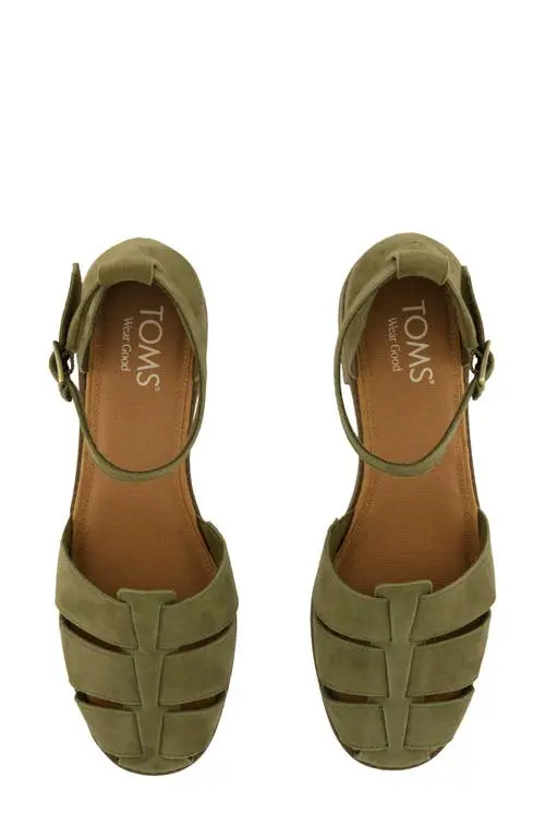 Toms Jaclyn Ankle Strap Fisherman Sandal - Medium Green