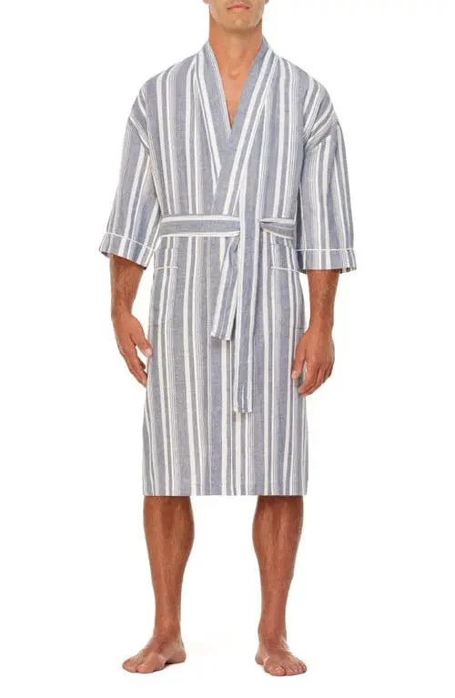 Majestic International Summer Stripe Robe - Chambray Stripe