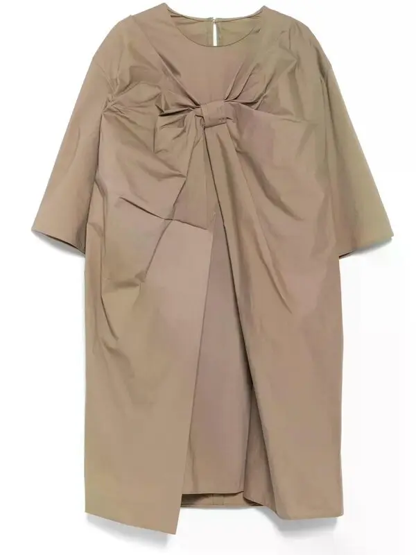 JNBY Bow Pleat Dress - Brown
