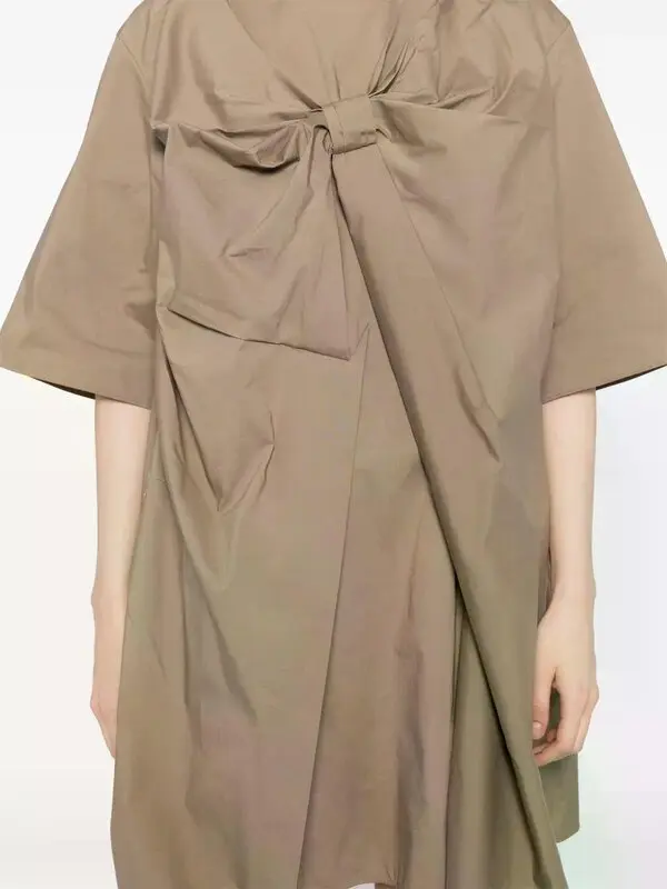 JNBY Bow Pleat Dress - Brown