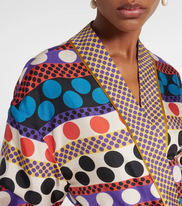Valentino Garavani Polka-dot Silk Beach Cover-up