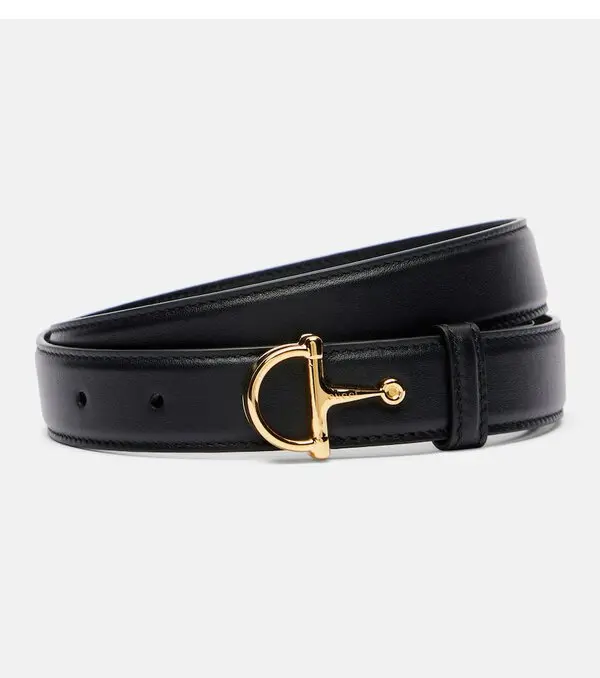 Gucci Horsebit Leather Belt - Black