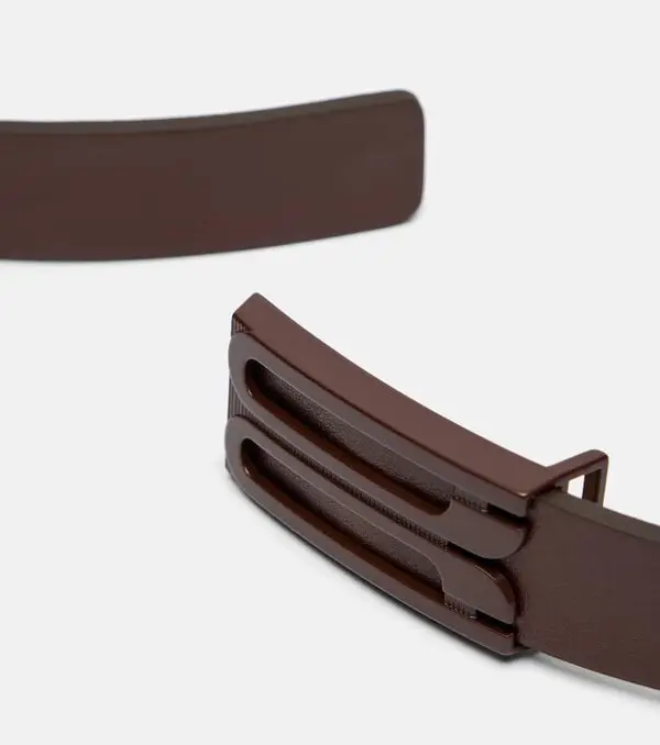Victoria Beckham Regular B Buckle Leather Belt Caramel Brown Size Large Victoria Beckham B Buckle Belt - Brown | Editorialist main image 4