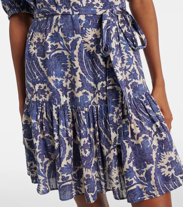 Ulla Johnson Rosalie Printed Cotton-blend Minidress - Blue