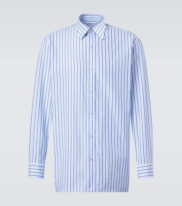 Charvet Striped Cotton Poplin Shirt